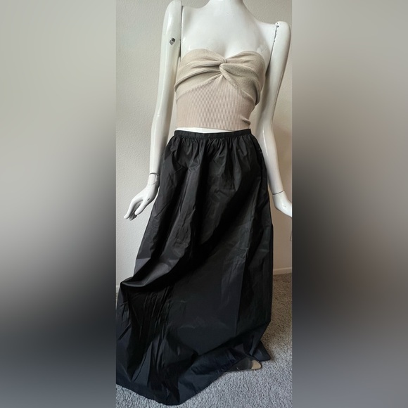 Finity | Skirts | Vintage Finity Silk Black A Line Skirt Zip Maxi ...